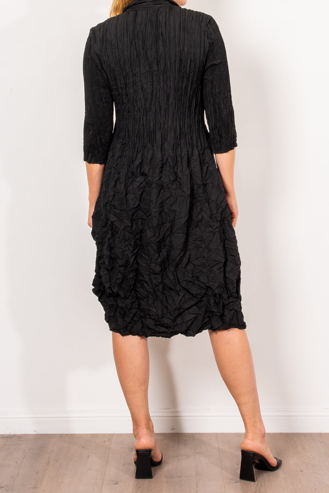 Alquema Shimmer Button Up Pleated Dress | Impulse Boutique