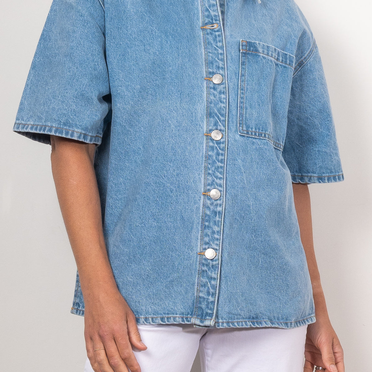 Ena Pelly Reese Oversized Denim Shirt | Impulse Boutique